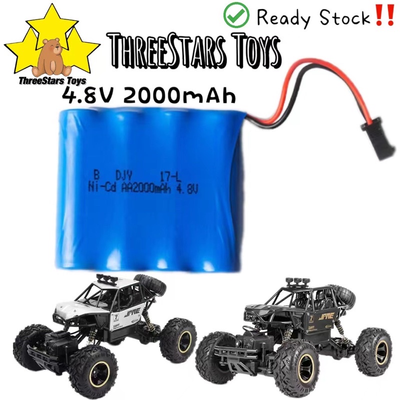 Bateri Kereta Control RC Rechargeable Battery 4.8V 2000mAh RC Car ...