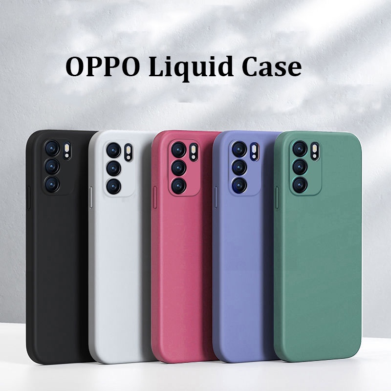Solid Colored Silicone Phone Casing Cases For OPPO A60 A38 A18 A98 A95 ...