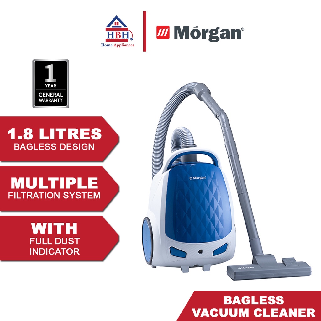 Morgan MVC-DEXTEROUS 16PK MVC-DEXTEROUS 16BL 1600W 21000Pa Bagless Multi Filtration Vacuum ...