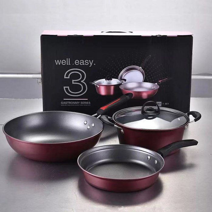 3 in 1 COOKWARE SET COOKING PAN & POT (NEW PRODUK) | Shopee Malaysia