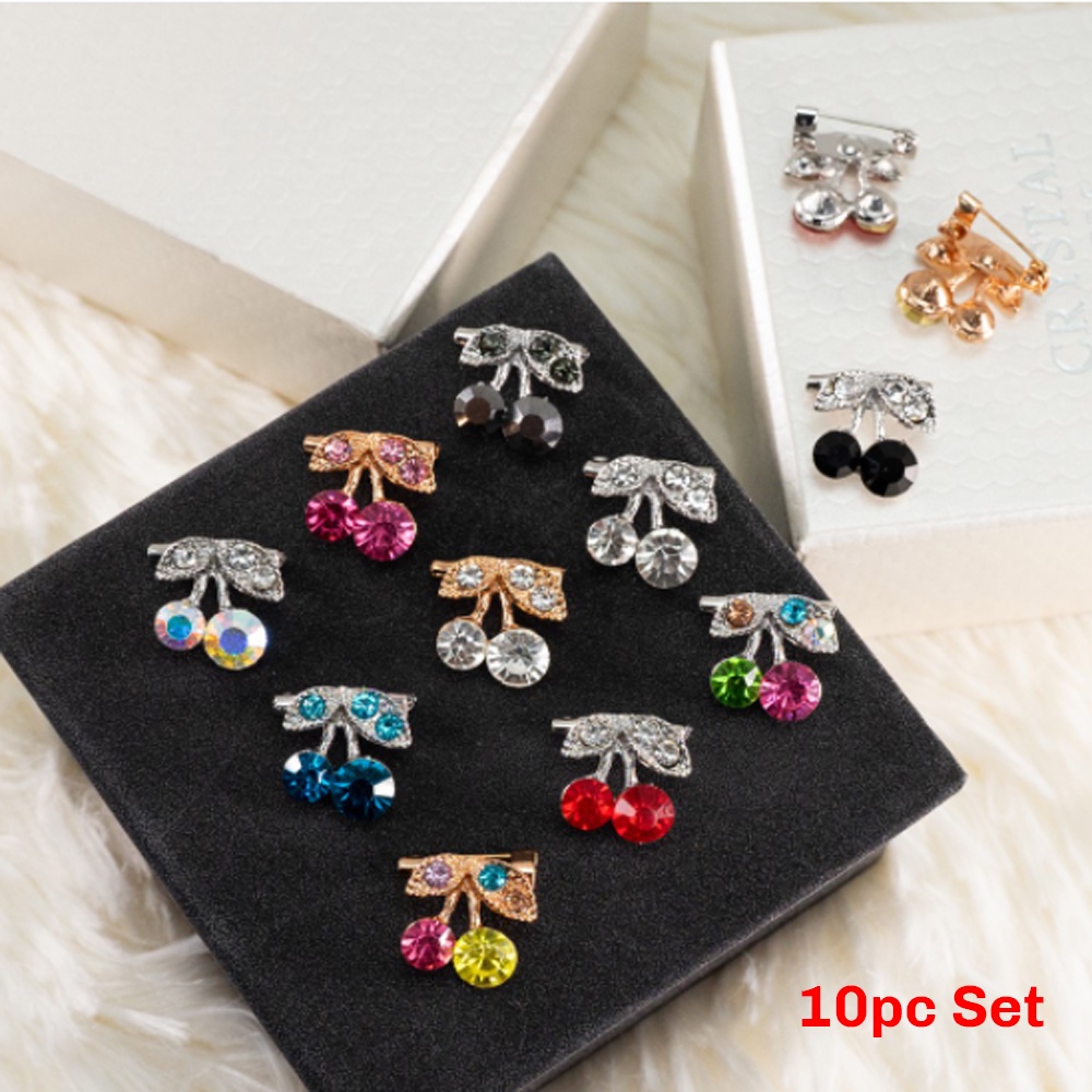 10Pcs Baby Brooch Pin Tudung Diamond Rhinestone Dagu Bahu Shawl Bawal ...