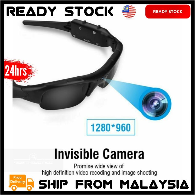 Spy Hidden Cam Sports Glasses HD Camera Sunglasses Audio Video Recorder ...
