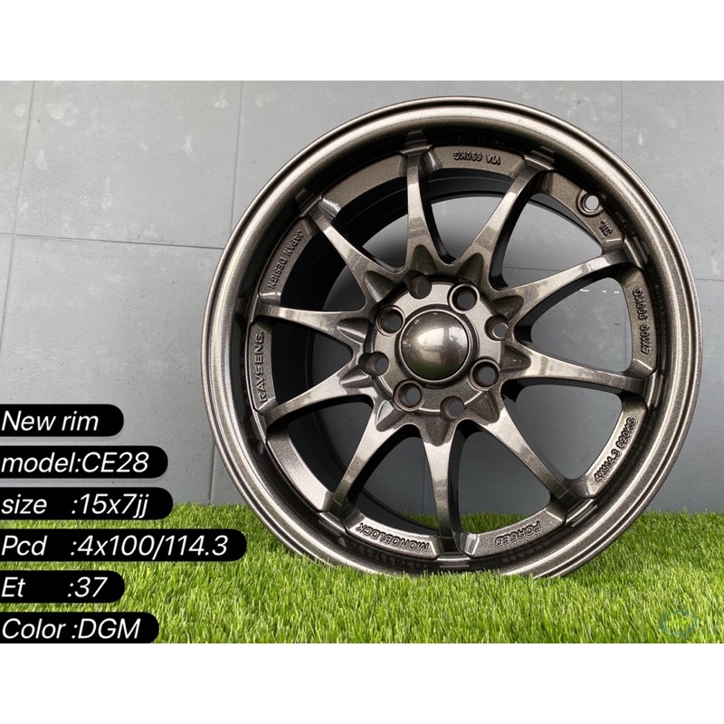 New sport rim ce28 gunmetal 15x7jj 4x100/114.3 et37 Johor baru | Shopee ...