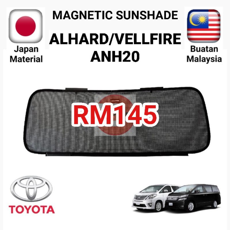 Toyota Alphard Vellfire ANH20 2008-2015 Rear Windscreen Premium ...