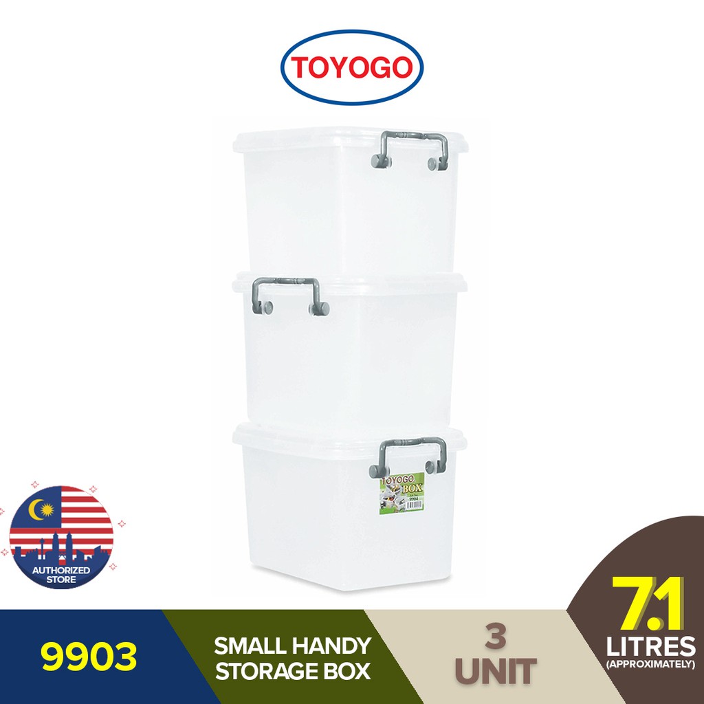 TOYOGO Handy Storage Box with Lid & Clip - Translucent 9903 (6L) [4/12 ...