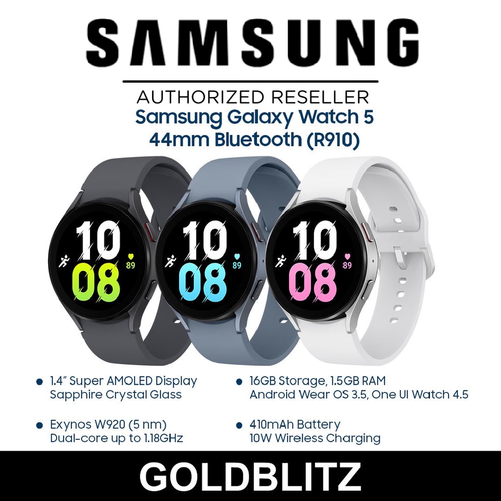 Samsung Galaxy Watch5 44mm (R910) Bluetooth (Graphite/ Blue/ Silver ...