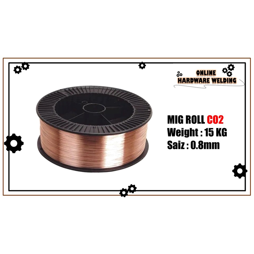 ( 0.8MM ) ( 15KG ) MIG ROLL CO2/MIG [ ER70S-6 ] Welding Wire | Shopee Malaysia
