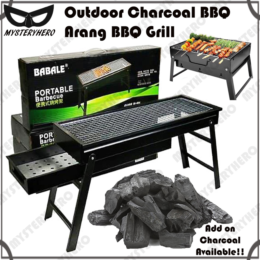 MysteryHero Portable BBQ Grill Outdoor Folding Barbecue Outdoor Charcoal Grill BBQ Grill Arang ...