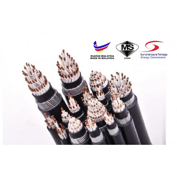 [READY STOCK] 2.5mm x 7C Armoured Cable / Underground Cable 100% Pure ...