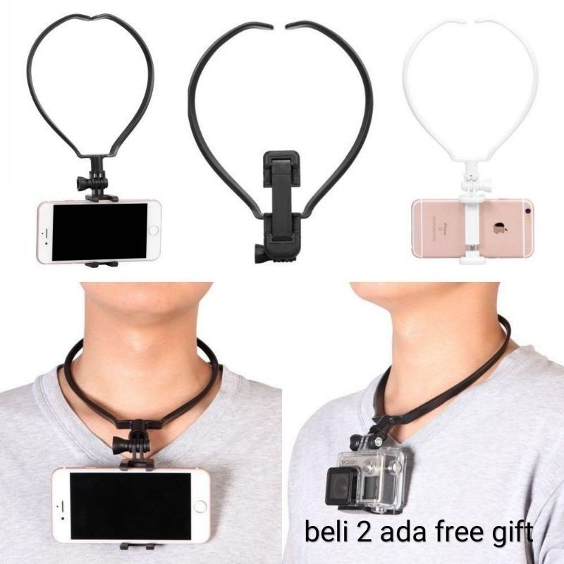 Phone Mount Wearable Neck Smartphone Holder For Phone And Go Pro Camera ...