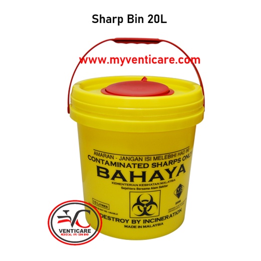 SHARP BIN 2.5L / 5L / 10L/20L BIOHAZARD CONTAINER WITH COVER | Shopee ...