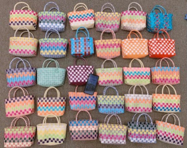 Plastic woven shopping baskets for children and adults (all sizes ...