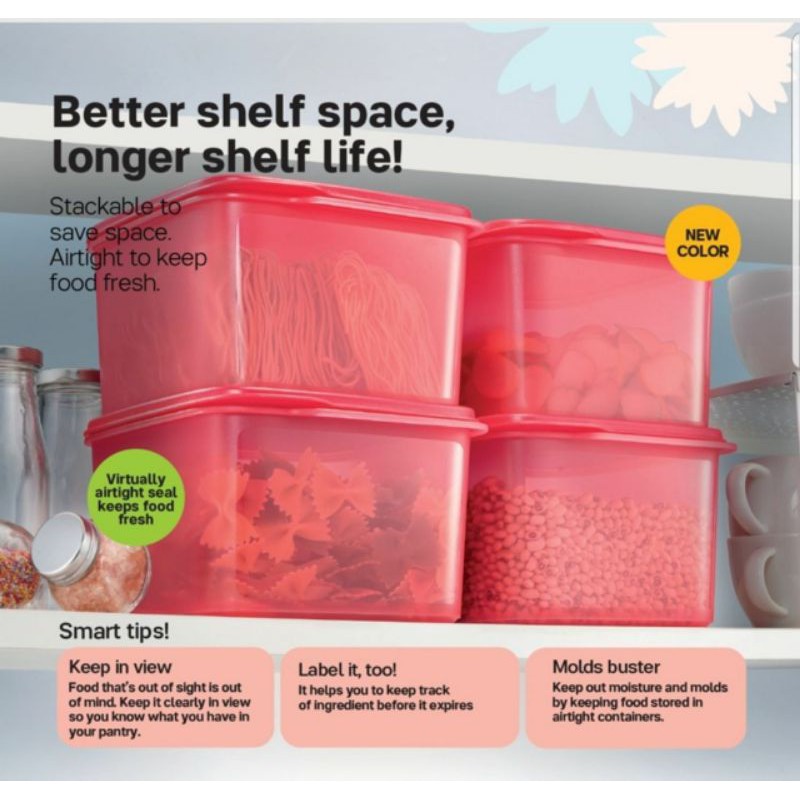 Tupperware Smart Saver Square ll 2.5L | Shopee Malaysia