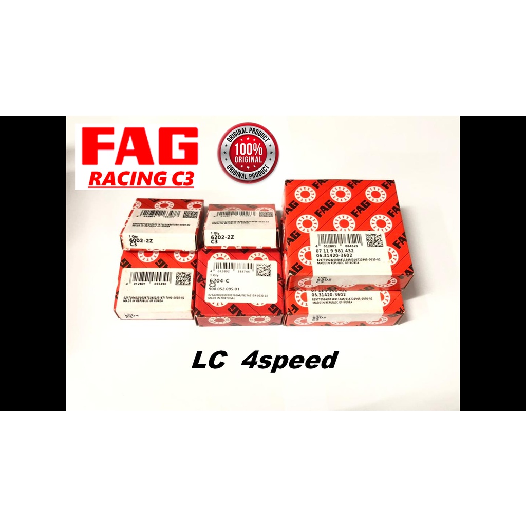 Ori FAG LC135 RACING BEARING ENGINE SET FULL ENJIN GEAR BOX CRANKSHAFT ...