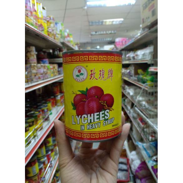 Rose Brand Lychees in Heavy Syrup 玫瑰牌黑葉荔枝 567g | Shopee Malaysia