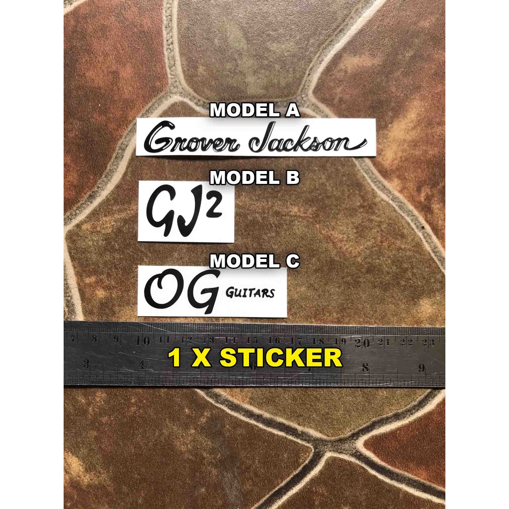 Grover Jackson Engineering Gj 2 Og Guitars Logo Sticker Headstock ...