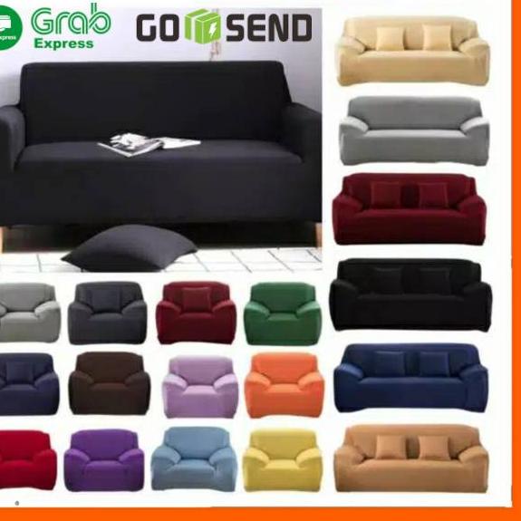 SIKU Plain Sofa COVER 1 2 3 4 SEATER Sofa COVER Elastic Pattern Right ...