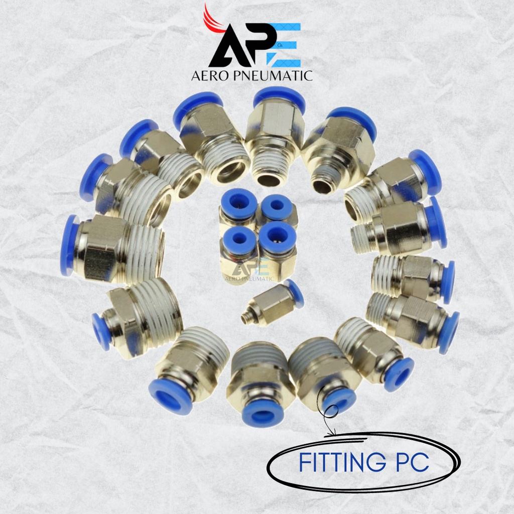 PC 6 FITTING HOSE 6MM PUSH IN PNEUMATIC STRAIGHT STRAIGHT/ PC-06 PC06 ...