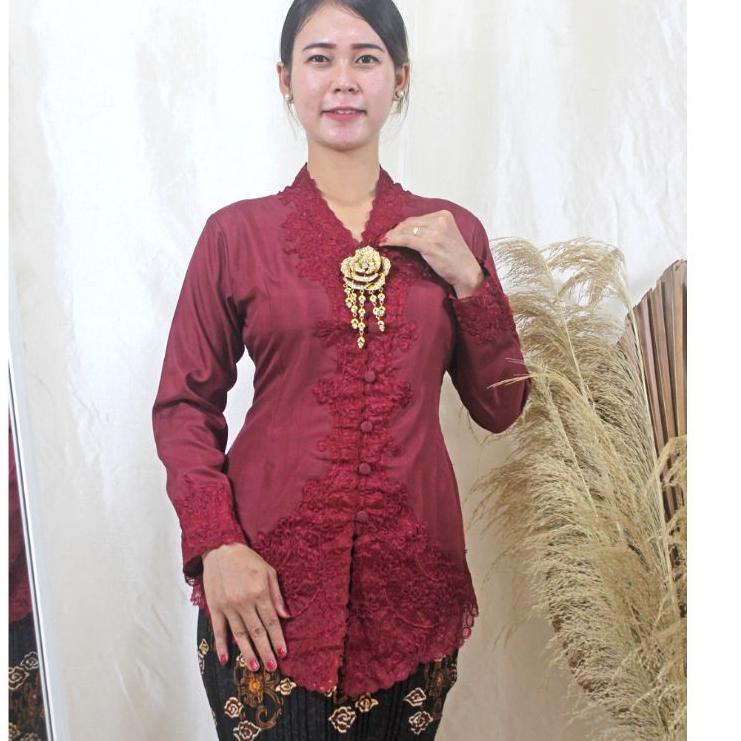 KATUN Kebaya Graduation Embroidery Bali Modern Cotton Material S M L XL ...