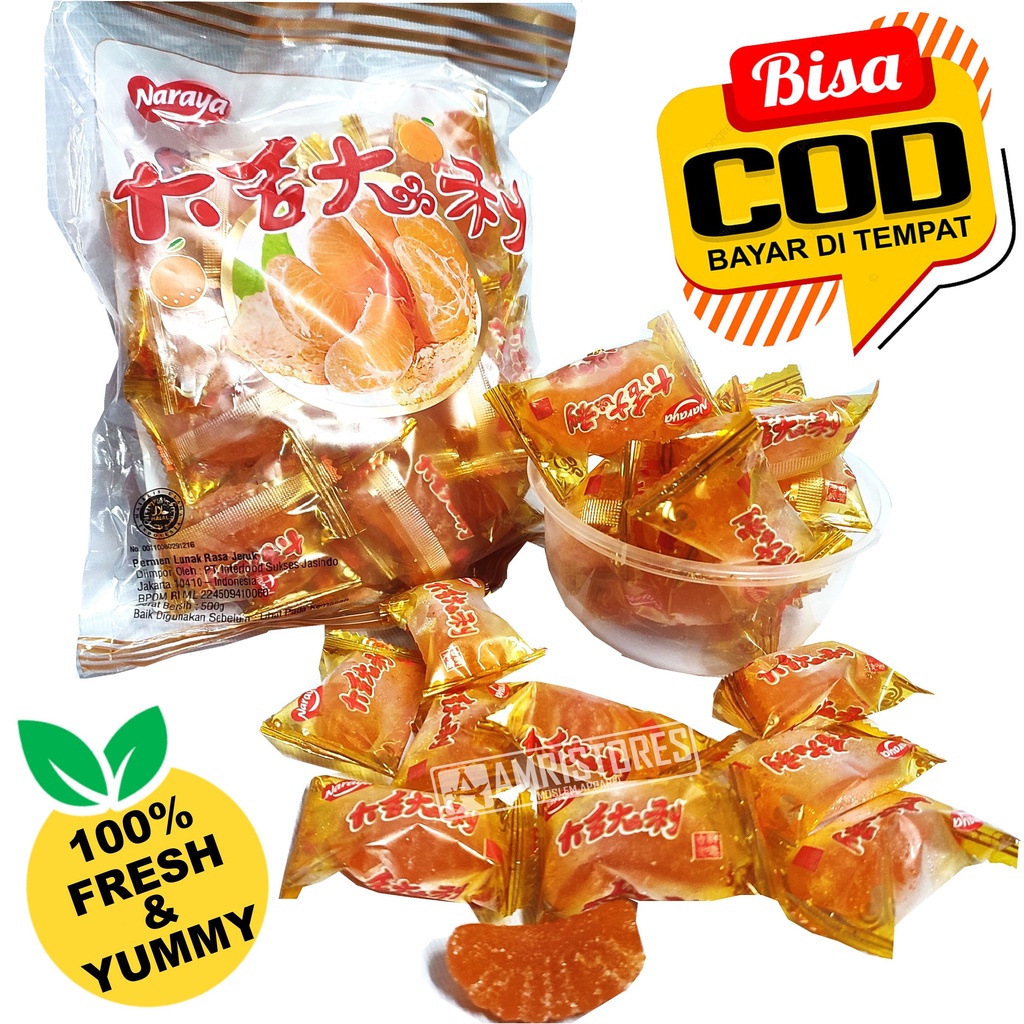Fresh mandarin orange jelly candy, latest stock, halal registered with ...