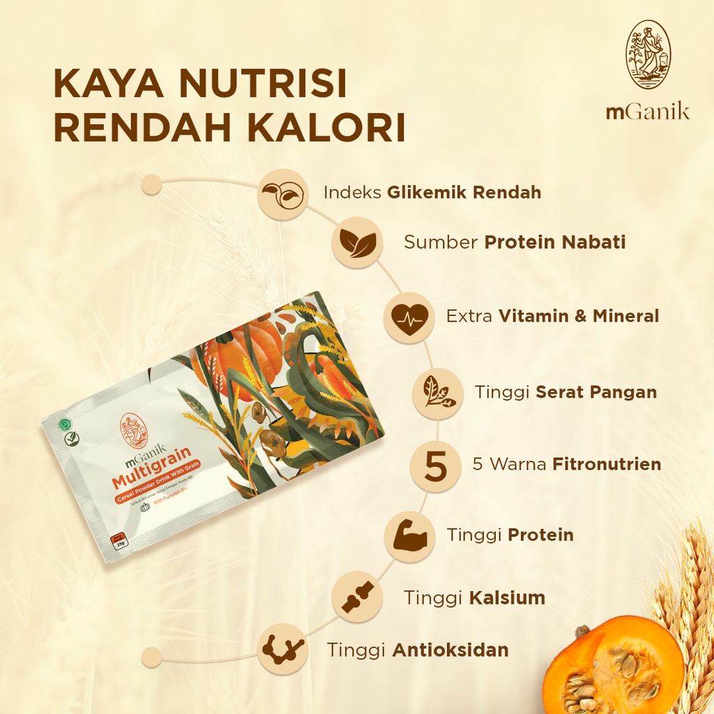 Mganik Multigrain Yellow Pumpkin Per Sachet 25gr Superfood Diabetes ...