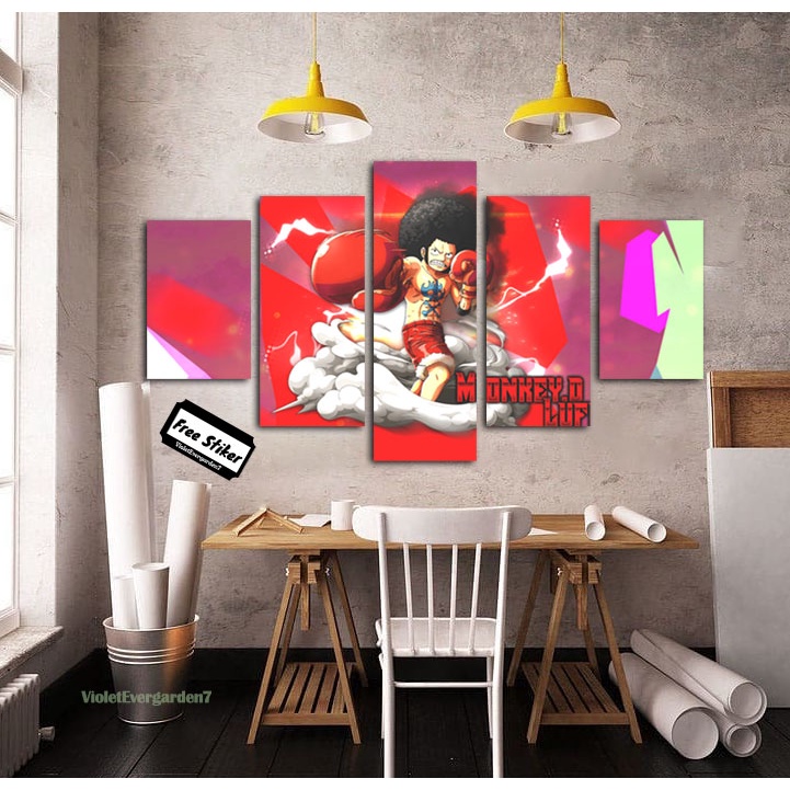 HIASAN DINDING Wall DECOR The Newest MONKEY D LUFFY WALL POSTER/ FREE ...