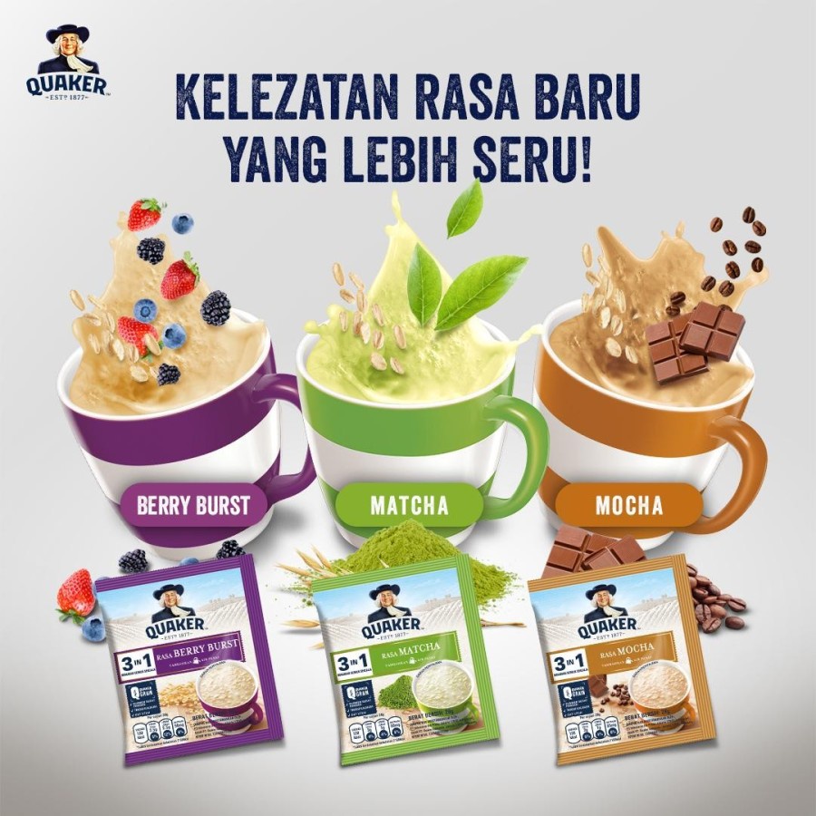 Quaker 3 in 1 Oatmeal Cereal Drink EECR/SACHET | Shopee Malaysia