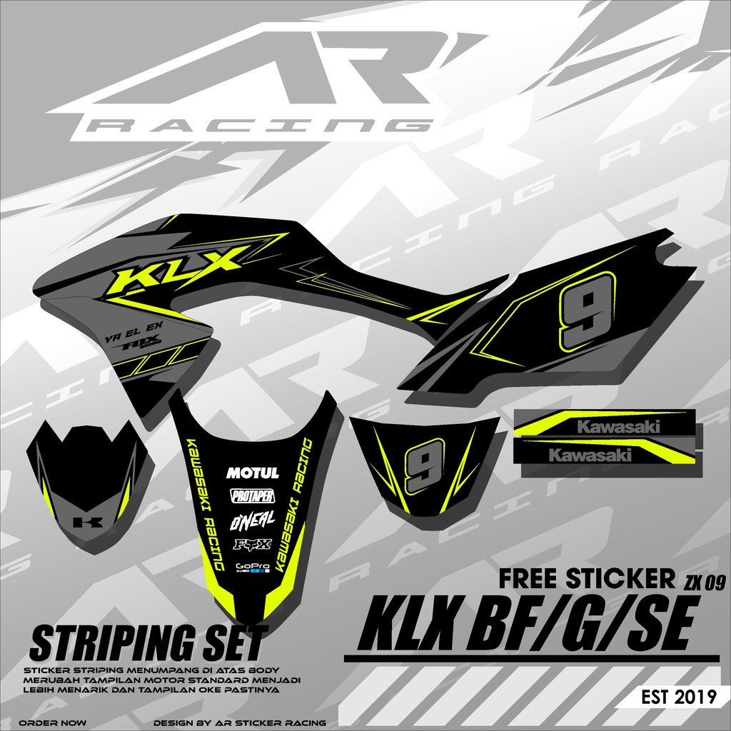 Sticker Striping Sticker Lis Variation KLX 150g/BF/SE Graphic Cool ...