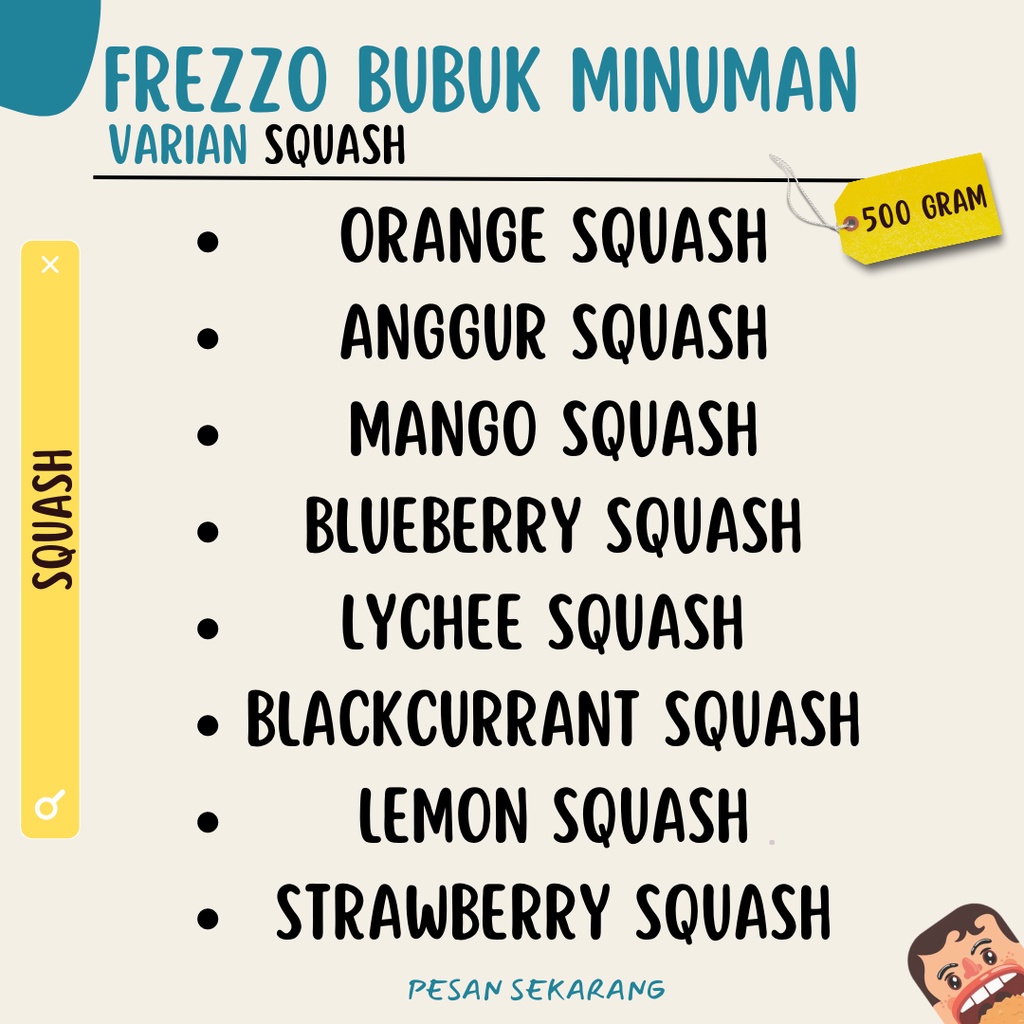 Squash Variant - Frezzo Various Flavored Drink Powder Frezzo Bubble ...