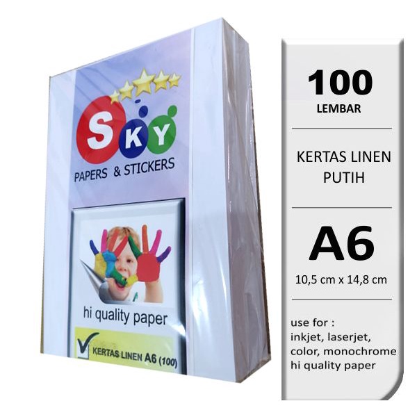 230 gram A6 linen cardboard contains 100 Skyprint sheets | Shopee Malaysia