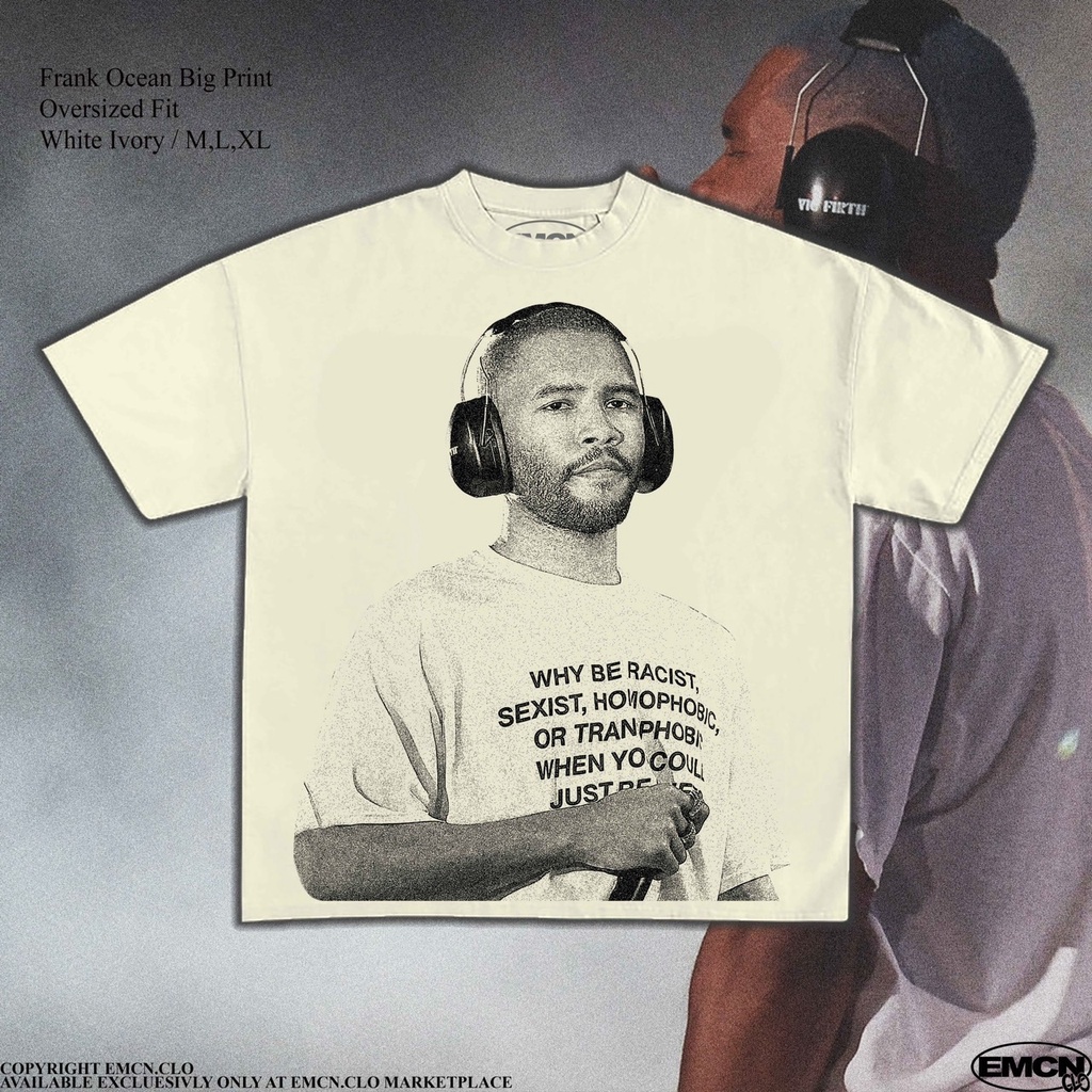 Oversize Tee Frank Ocean Big Print | Shopee Malaysia