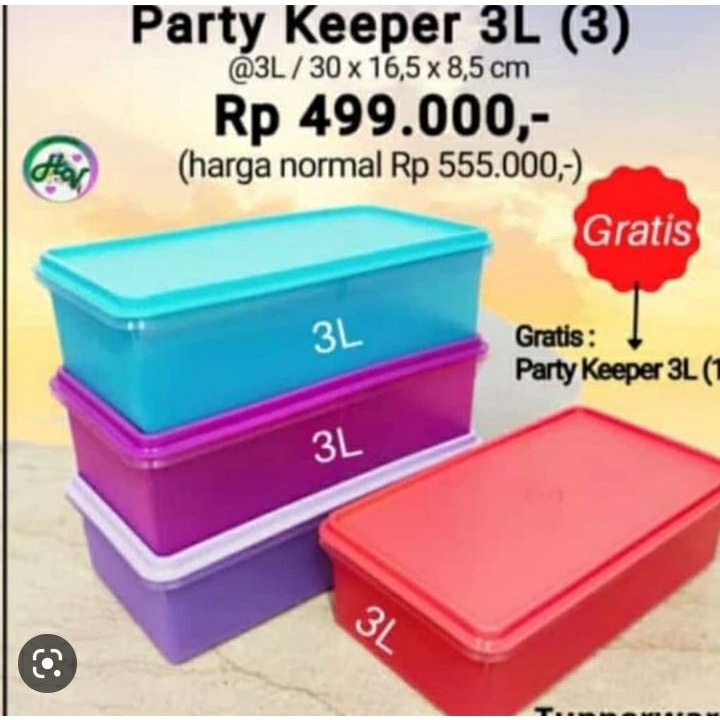 Party Keeper/Tupperware Fridge Food Storage Container Original | Shopee ...