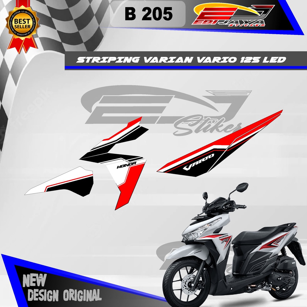 New STRIPING LIST SEMI FULL BODY HONDA VARIO 125 LED / HONDA STICKER ...
