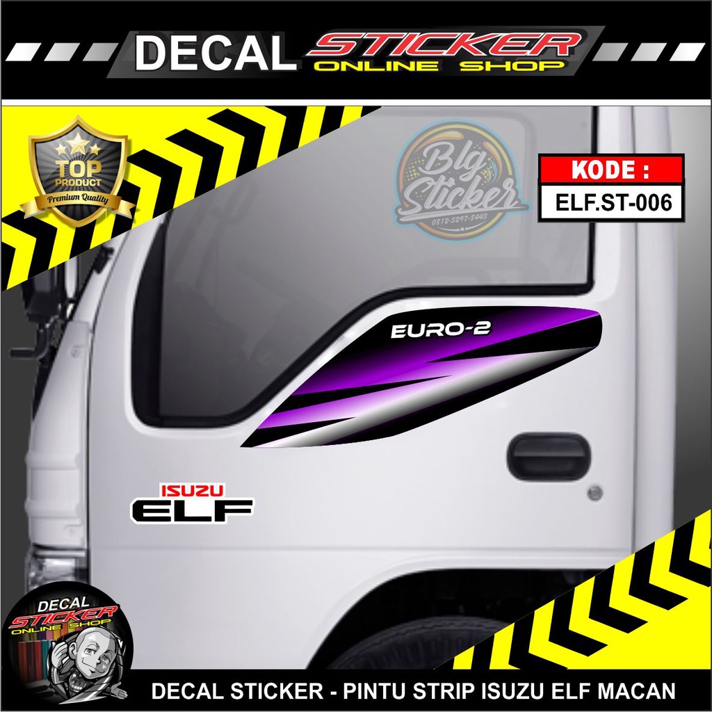 Isuzu ELF EURO STICKER Right Left Side Door Variation STICKER DECAL ...