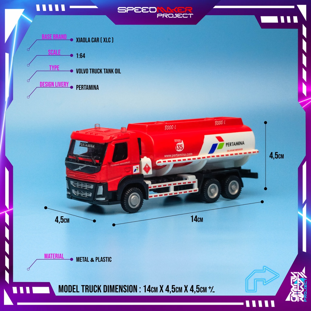 REPLIKA Xlc Custom Volvo Truck Pertamina Tank Diecast Miniature Replica ...