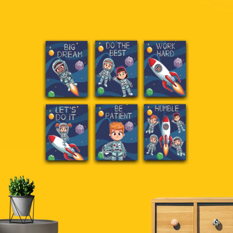 HIASAN DINDING Wall Hanging Kids Room Wall Hanging Astronaut Bedroom ...