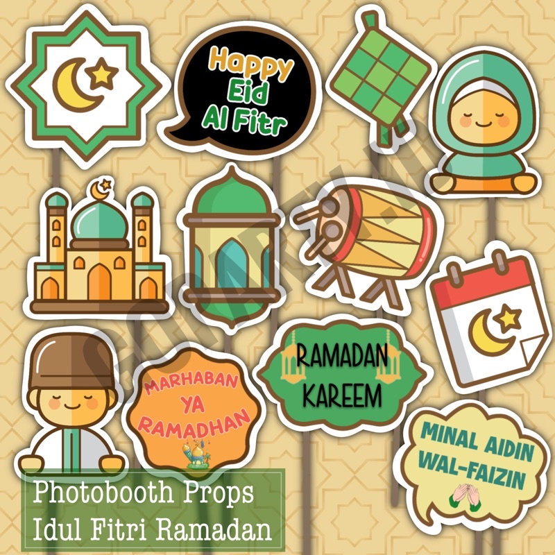 Photobooth PROPS RAMADAN Eid Al-Fitr Eid PHOTO Sticks RAMADAN PHOTO ...