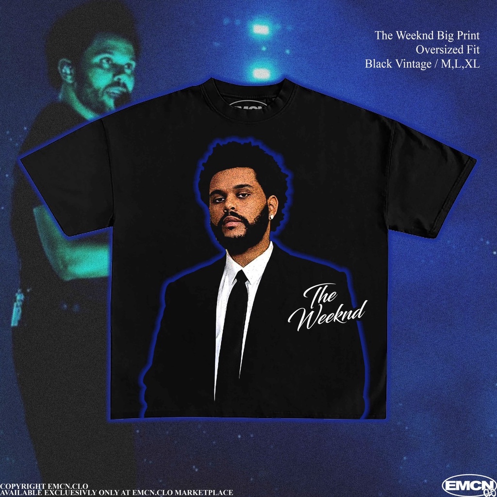 Oversize Tee The Weeknd Big Print | Shopee Malaysia