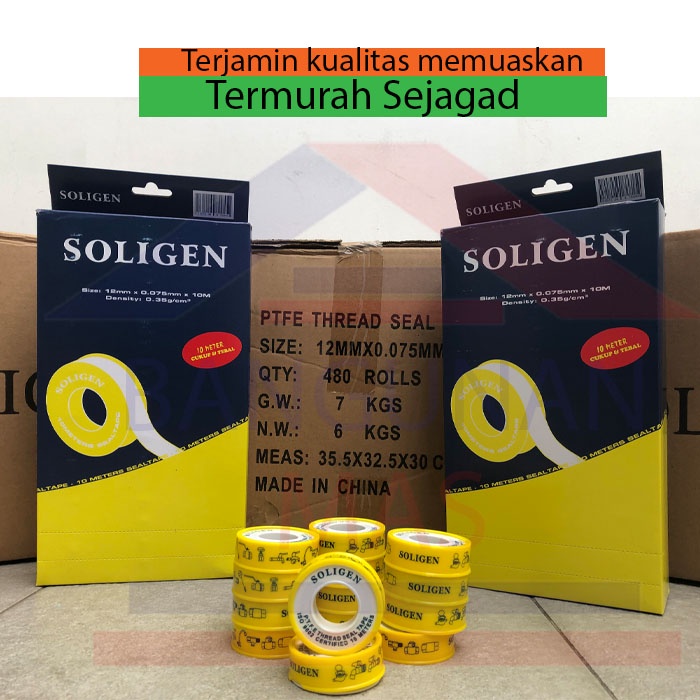 Pipe SEALTAPE / SOLIGEN TAPE SEAL / SOLIGEN PVC PIPE SOLETAPE | Shopee ...