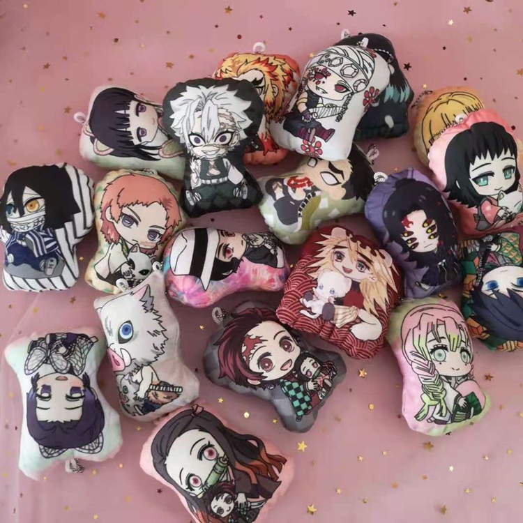 Anime Demon Slayer SPY×FAMILY Plush Pendant Anya Forger Keychain ...
