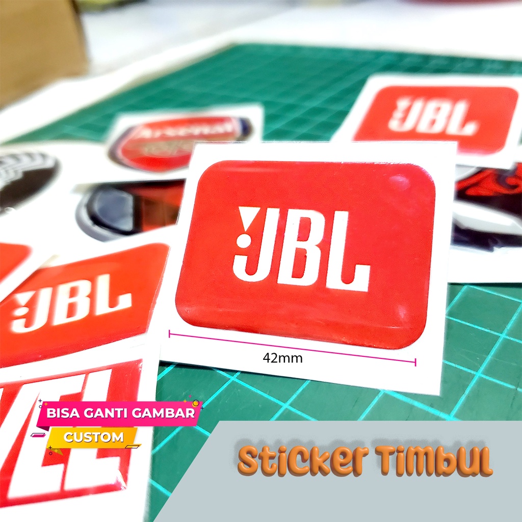 Jbl stickers embossed with flexible emblems, you can request any icon ...