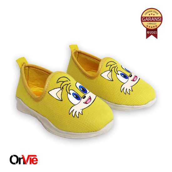 HITAM Amy ROSE & MILES TAILS SONIC Slip On Shoes For Girls | Kids Onvie ...