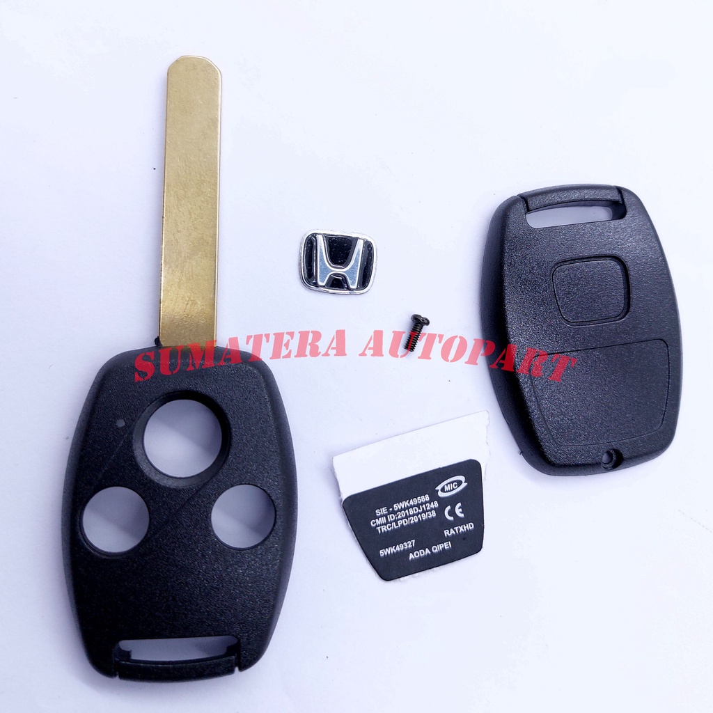 TOMBOL Honda Case 3 Button Key Housing Case for Honda Accord Freed ...