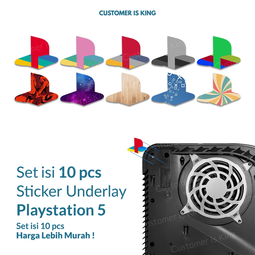 10 Pcs MIX PS5 FAT Sticker Motifs | Slim SLIM | Pro Playstation Logo ...