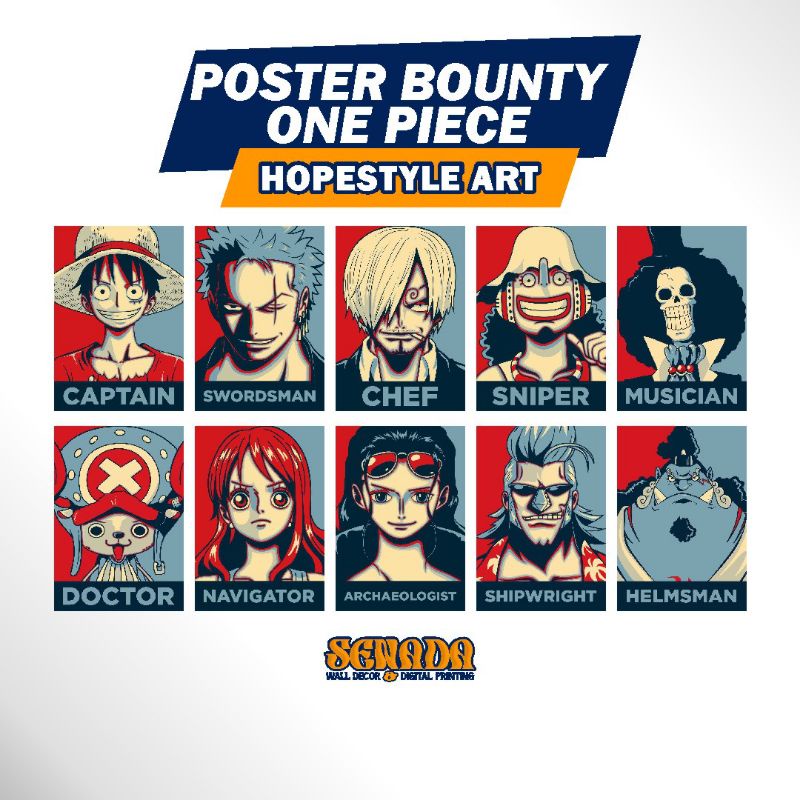 One Piece Bounty Poster Pirate Crew Pack 1set 10pcs Poster Wanted One ...