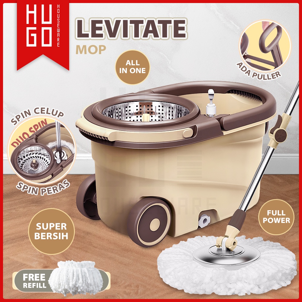 Hugohouseware Ultra Mop Levitate Practical Floor Mop Tool - Spin Mop ...