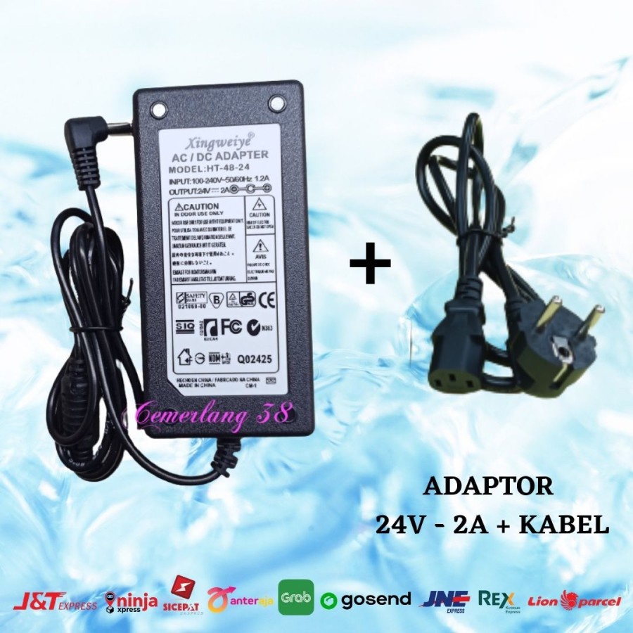 24v 2A Adapter + Switching Power Supply Cable 24 Volt 2 A Adapter - 150 CM CABLE | Shopee Malaysia