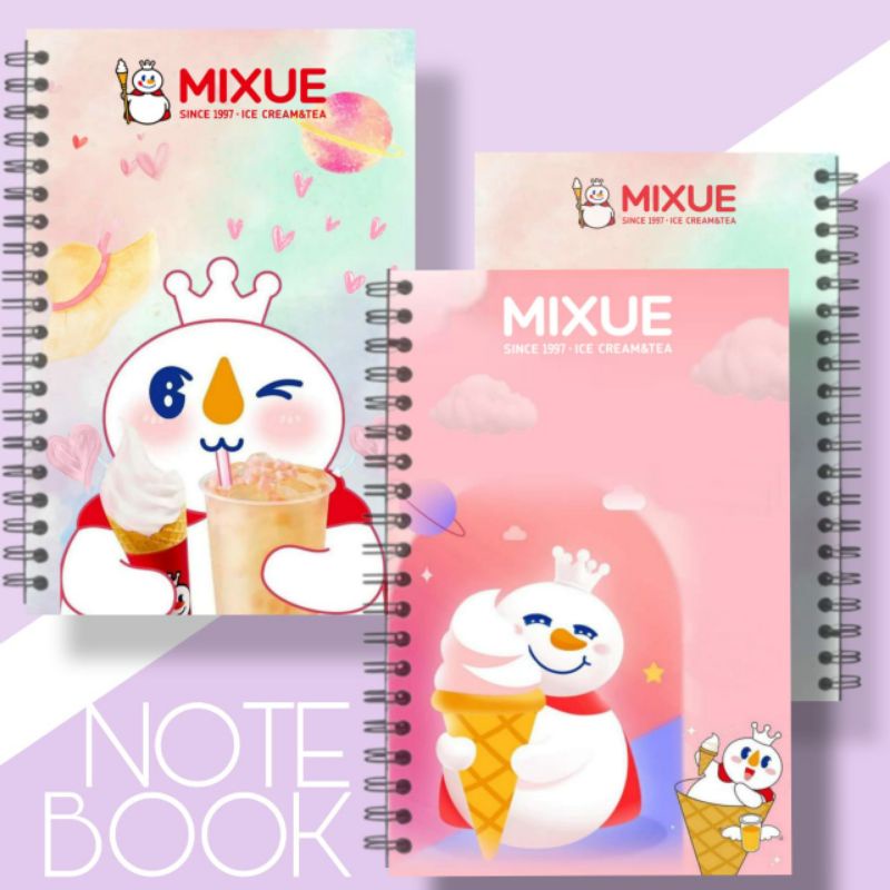 Mixue Aesthetic Notebook Souvenir MIXUE MASKOT MIXUE LOGO | Shopee Malaysia