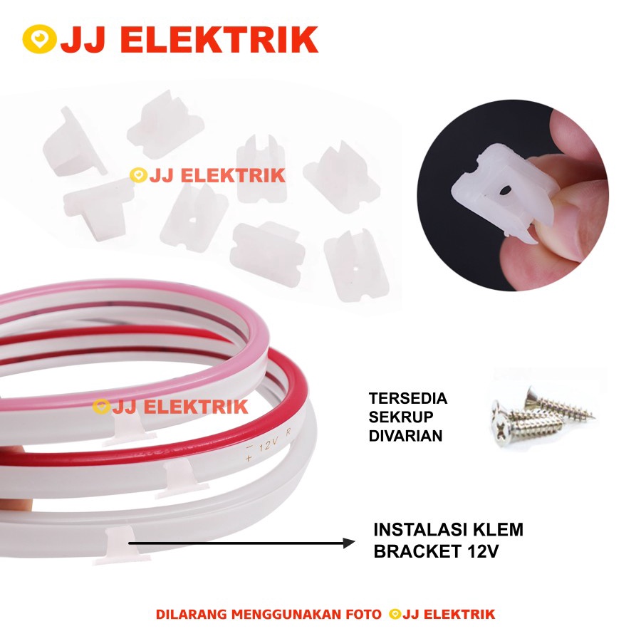 Neon Light Clamps LED Neon Flex Bracket Plastic SMD DC 12V Hose Lights ...