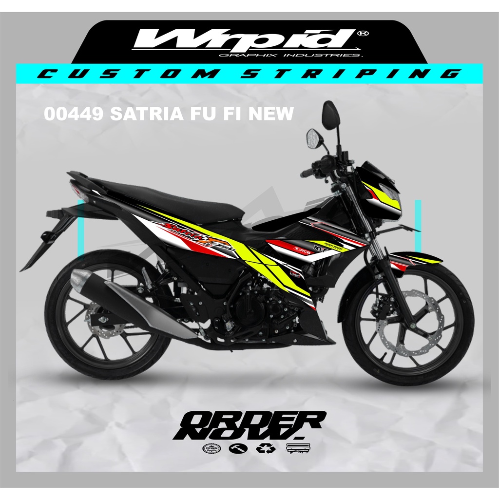 00449 sticker striping And fullbody Motorcycle satria fu new simple ...